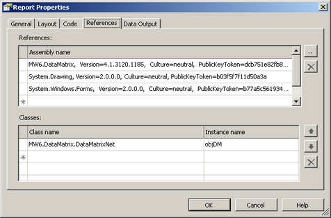 How to Use It in Reporting Services > Add DataMatrix Barcodes